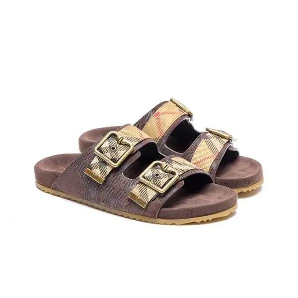 Burberry Urchin Check Sandals - Brown