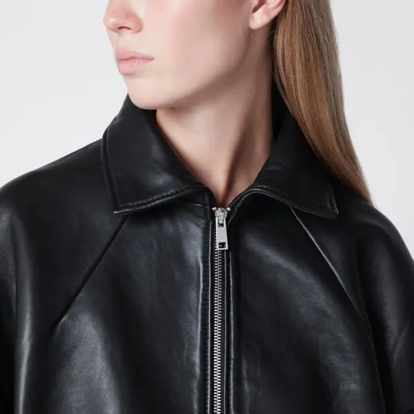 ROTATE BY BIRGER CHRISTENSEN Cropped Leather Jacket