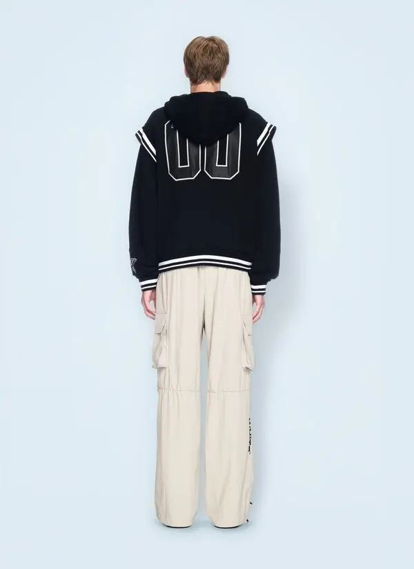 Off-White Fleece 00 Varsity Hooded Jacket