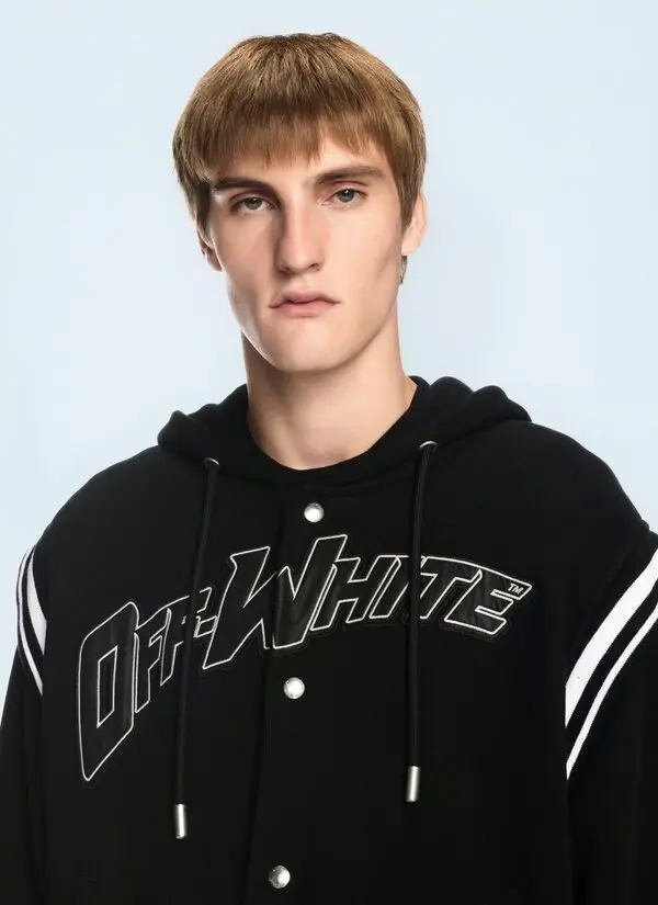 Off-White Fleece 00 Varsity Hooded Jacket