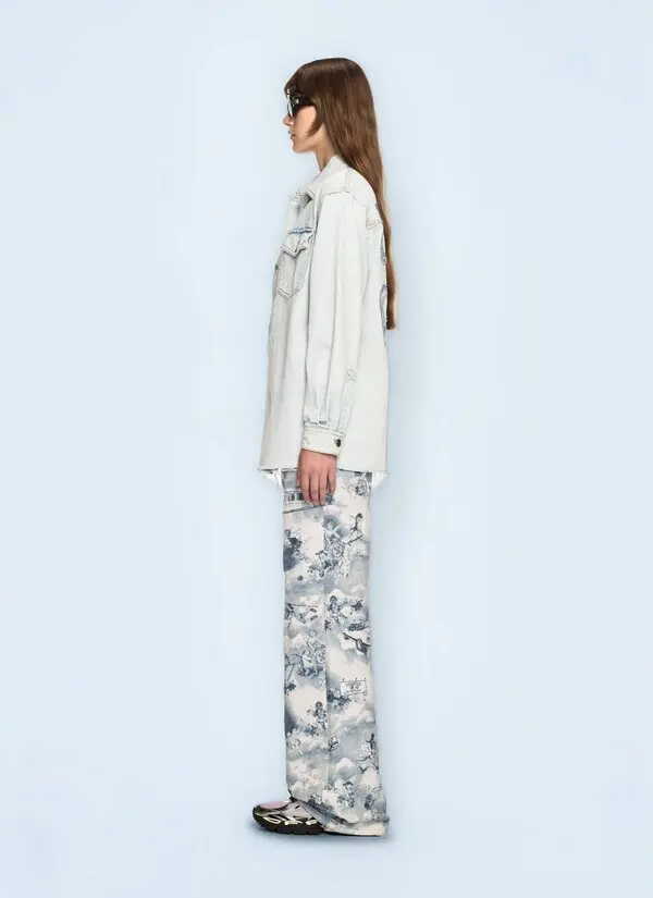 Off-White Fresco Arrow Denim Shirt Jacket - Blue