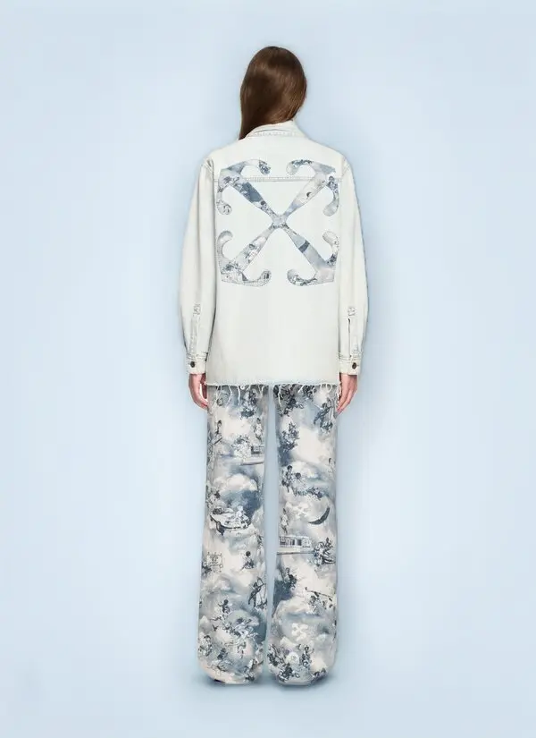 Off-White Fresco Arrow Denim Shirt Jacket - Blue