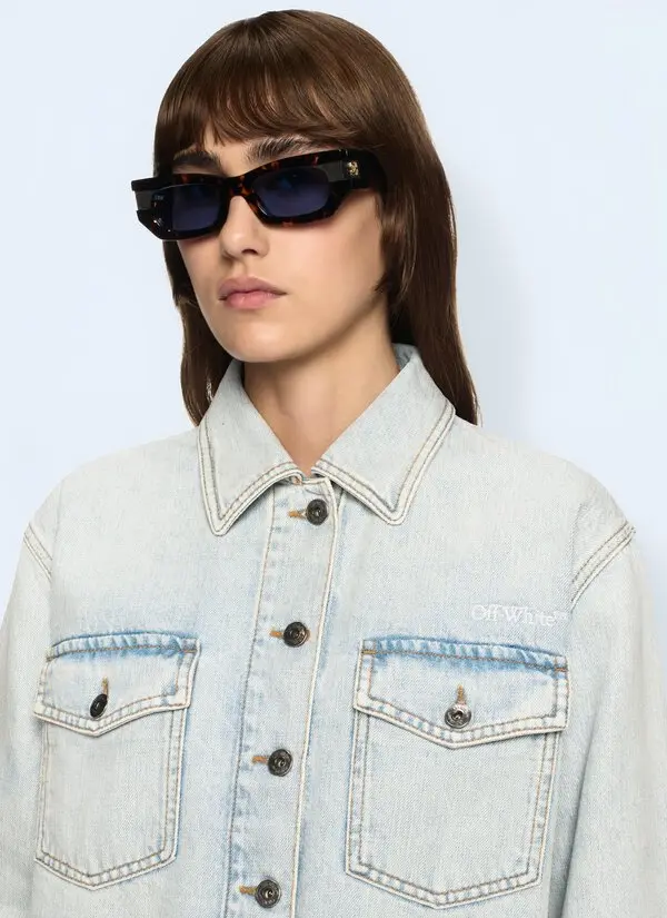 Off-White Fresco Arrow Denim Shirt Jacket - Blue