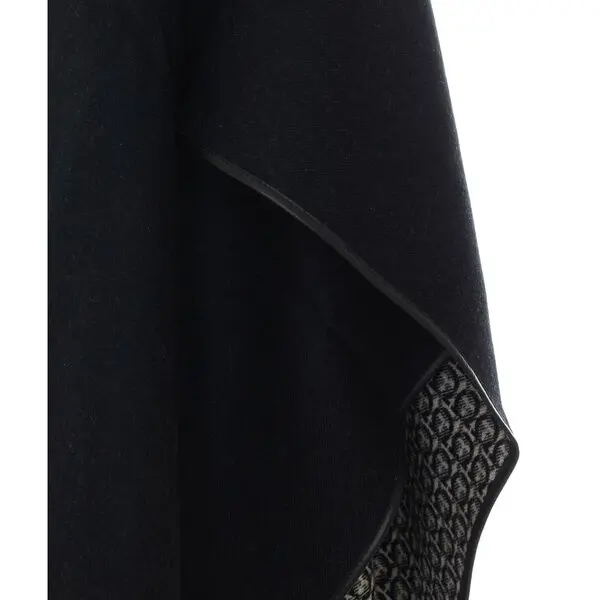 FERRAGAMO Gancini Poncho - Black
