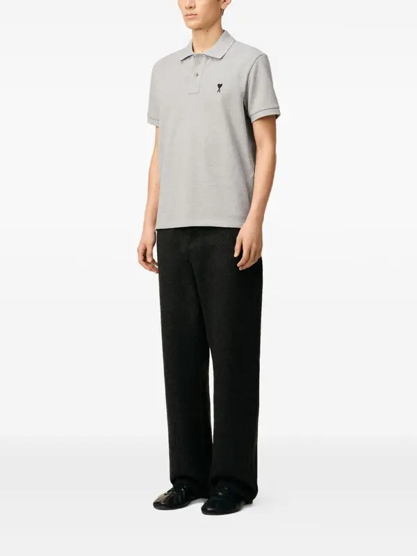 AMI Paris De Coeur Cotton Polo Shirt