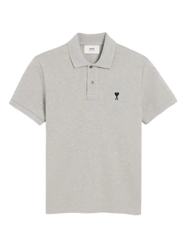 AMI Paris De Coeur Cotton Polo Shirt - Multicolor