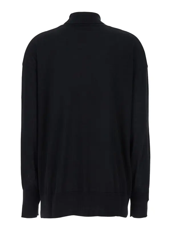 Max Mara S 'livia' Sweater With High Neck In Wool - Black