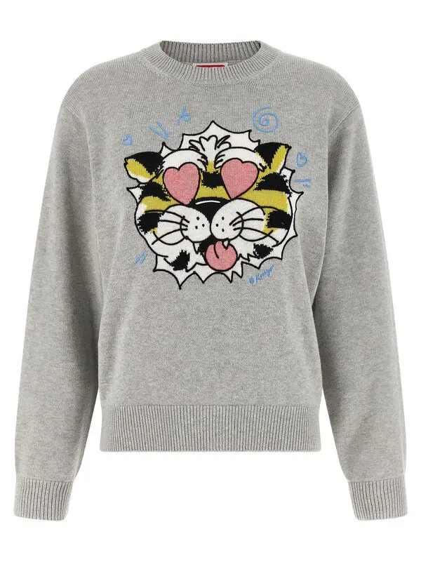 Kenzo Wild Tiger Sweater - Gray