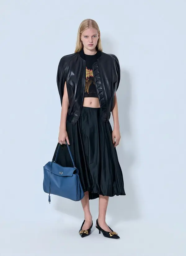 Balenciaga Leather Bomber Jacket