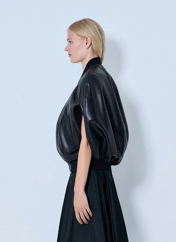 Balenciaga Leather Bomber Jacket