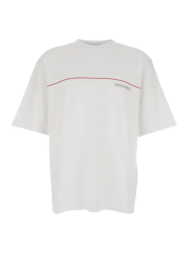 Dsquared2 T-shirt With Logo Lettering On The Front In Cotton For