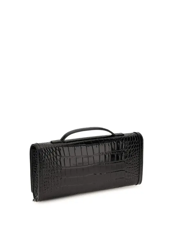 ROGER VIVIER Belle Vivier Crocodile-effect Clutch