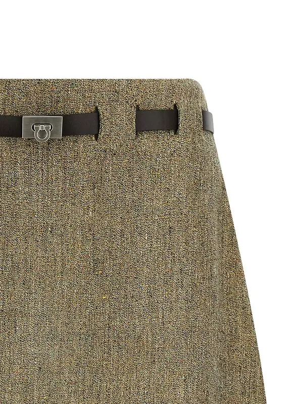 FERRAGAMO Gancini' Belt Skirt