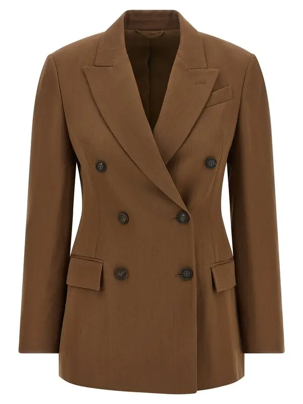 Brunello Cucinelli Double-breasted Blazer - Brown