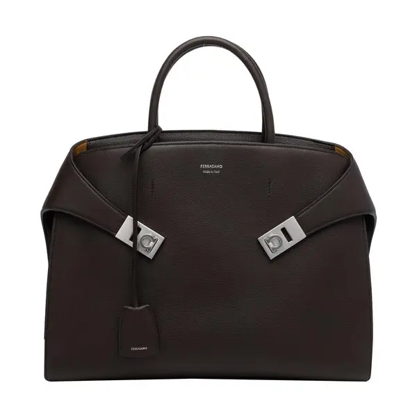 FERRAGAMO Hug Business Bag - Brown