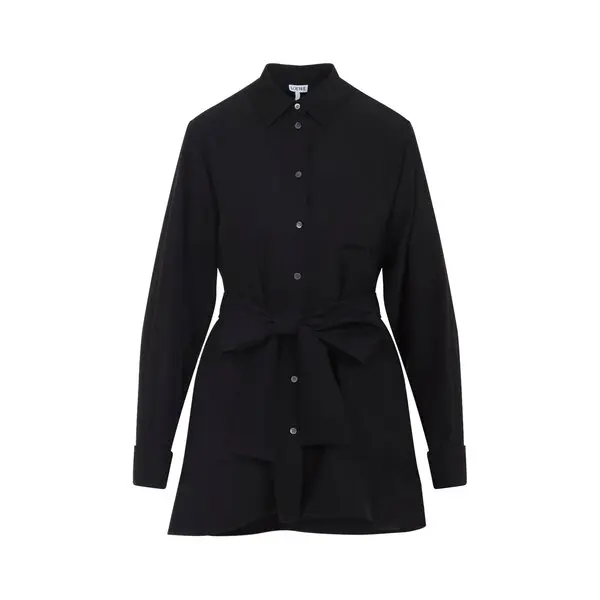 Loewe Belted Blouse - Black