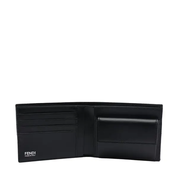 Fendi Ff Jacquard Bifold Wallet - Black