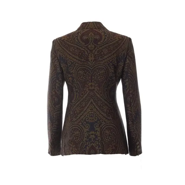 Etro Paisley Print Single Breasted Jacket - Brown