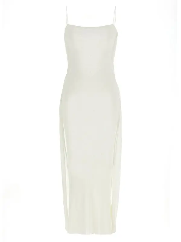 Jacquemus La Robe Maille Plumetis' Dress - White