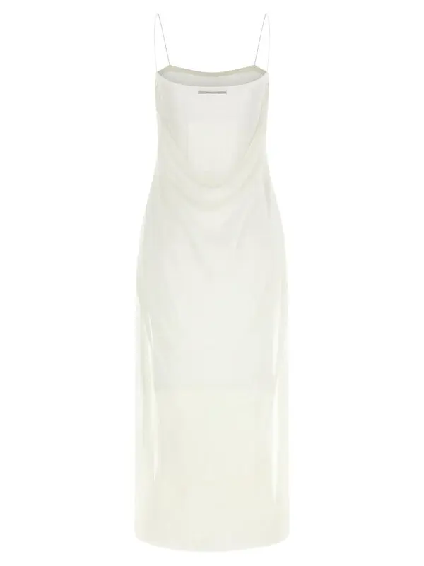 Jacquemus La Robe Maille Plumetis' Dress - White