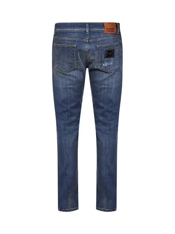 Dolce & Gabbana Blue Stretch Cotton Denim Slim Jeans