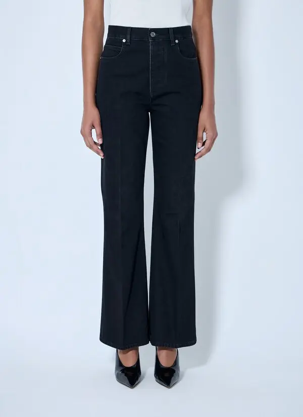 Bottega Veneta Wide-leg Denim Trousers - Black