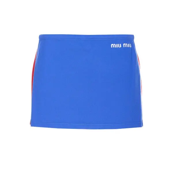 Miu Miu Logo Mini Skirt