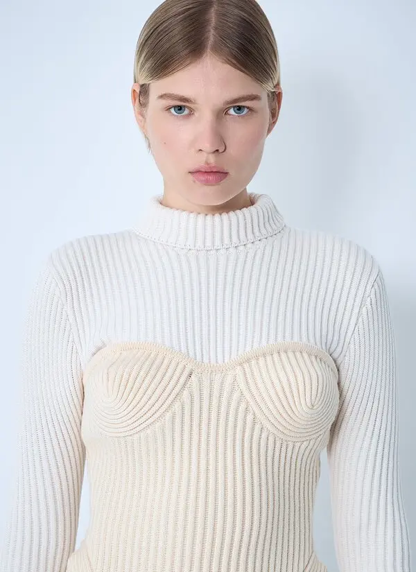 JEAN PAUL GAULTIER Ribbed Wool Sweater