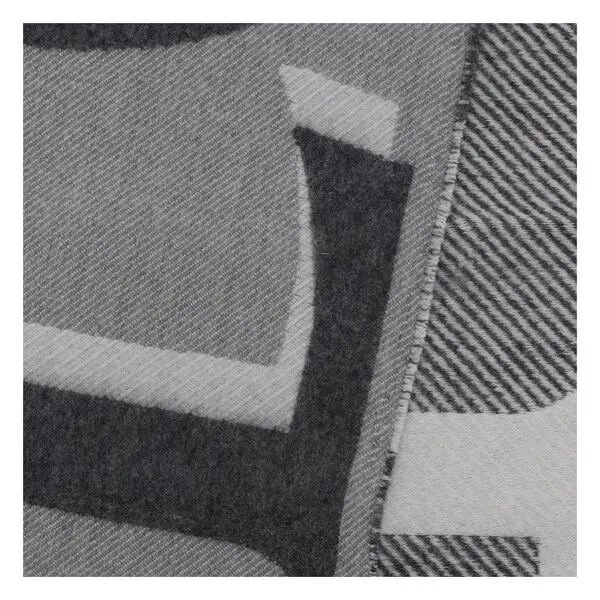 Loewe Logo Wool And Cashmere Scarf - Gray