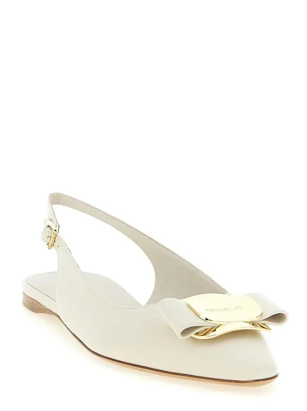 FERRAGAMO Zelmy Slingbacks - Cream