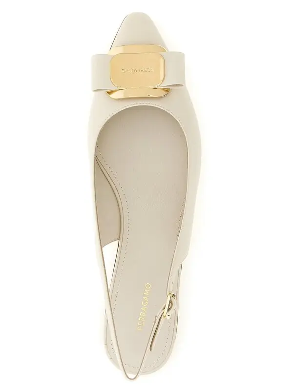 FERRAGAMO Zelmy Slingbacks - Cream