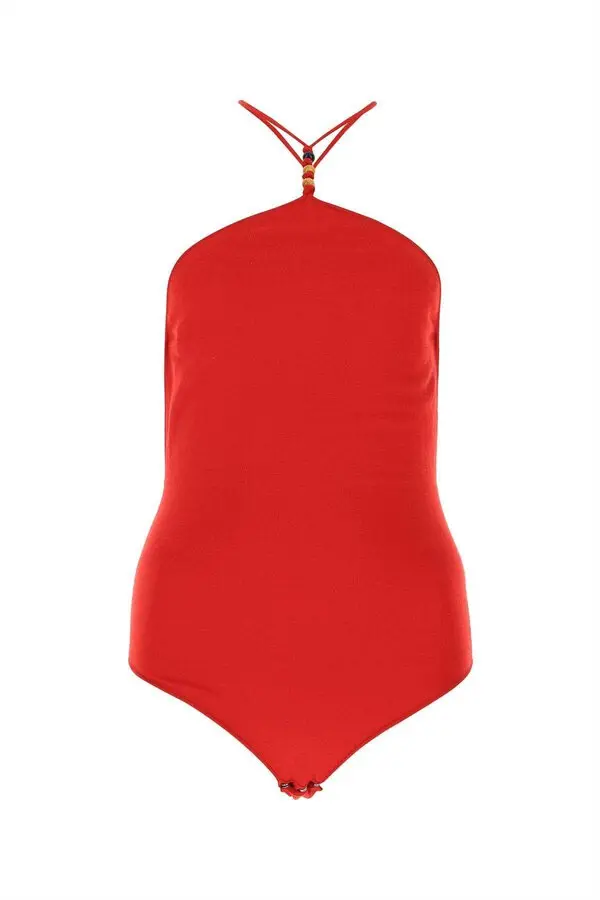 Bottega Veneta Stretch Cashmere Blend Bodysuit - Red