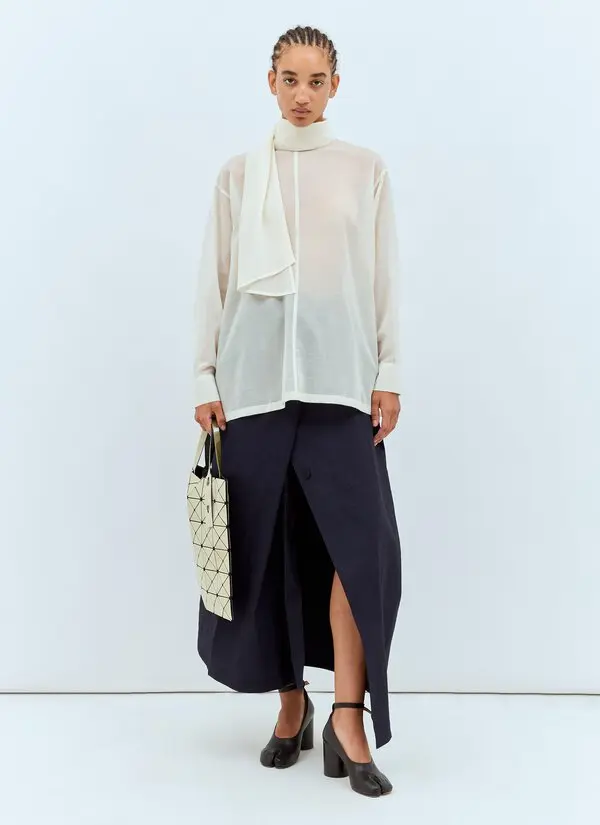 Issey Miyake Sheer Shirt With Shawl
