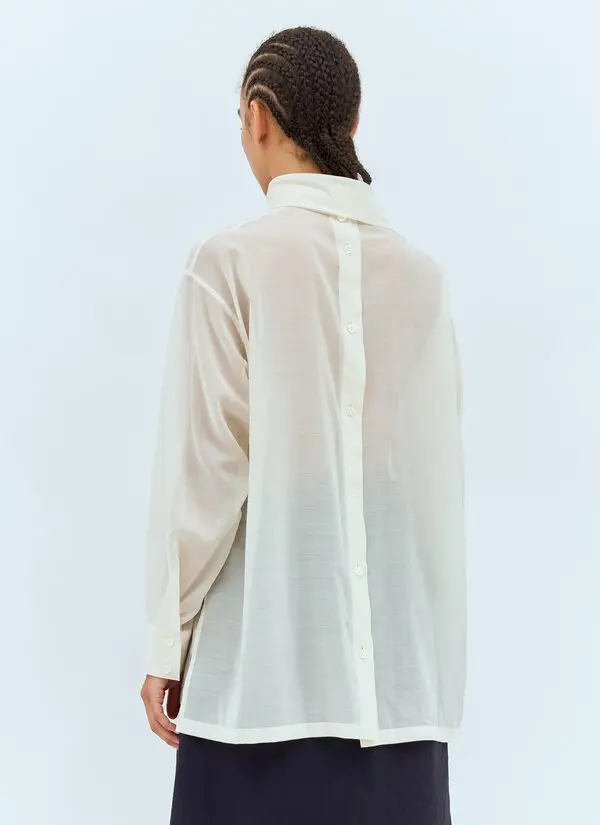 Issey Miyake Sheer Shirt With Shawl