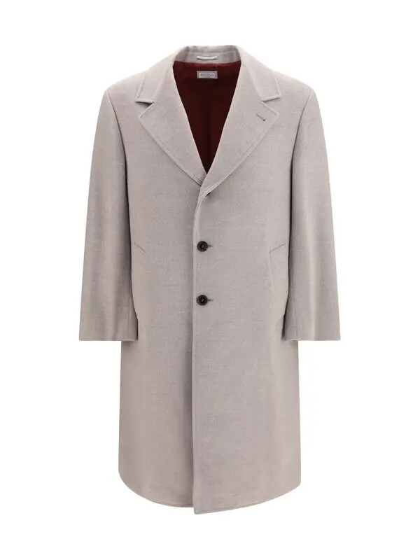Brunello Cucinelli Virgin Wool Coat - Cream