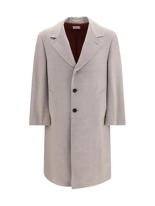 Brunello Cucinelli Virgin Wool Coat - Cream