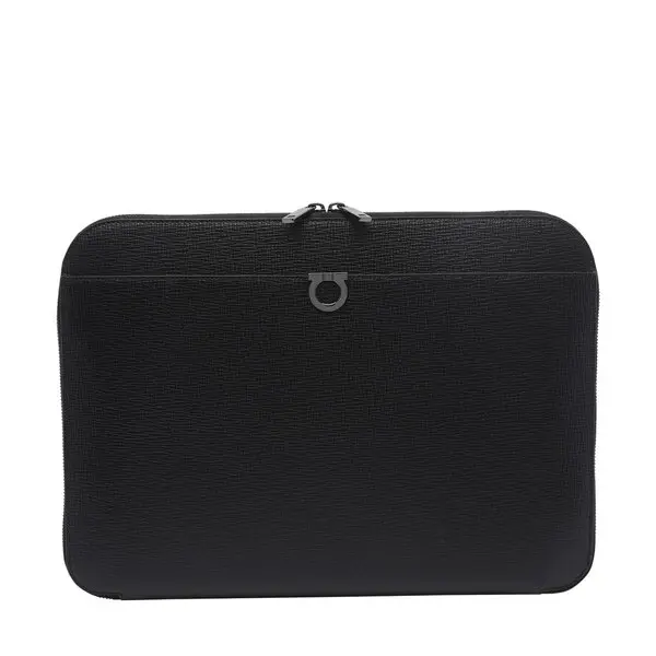 FERRAGAMO Gancini Documents Holder - Black