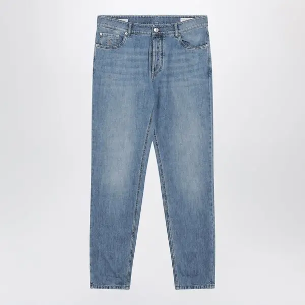 Brunello Cucinelli Traditional-fit Five-pocket Jeans In Light Denim