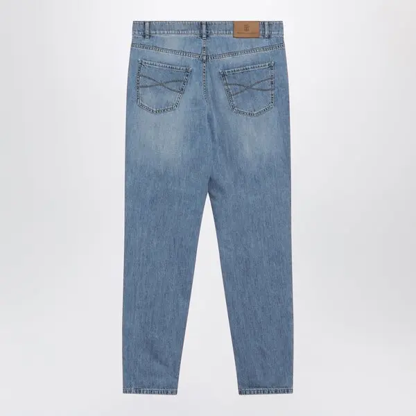 Brunello Cucinelli Traditional-fit Five-pocket Jeans In Light Denim