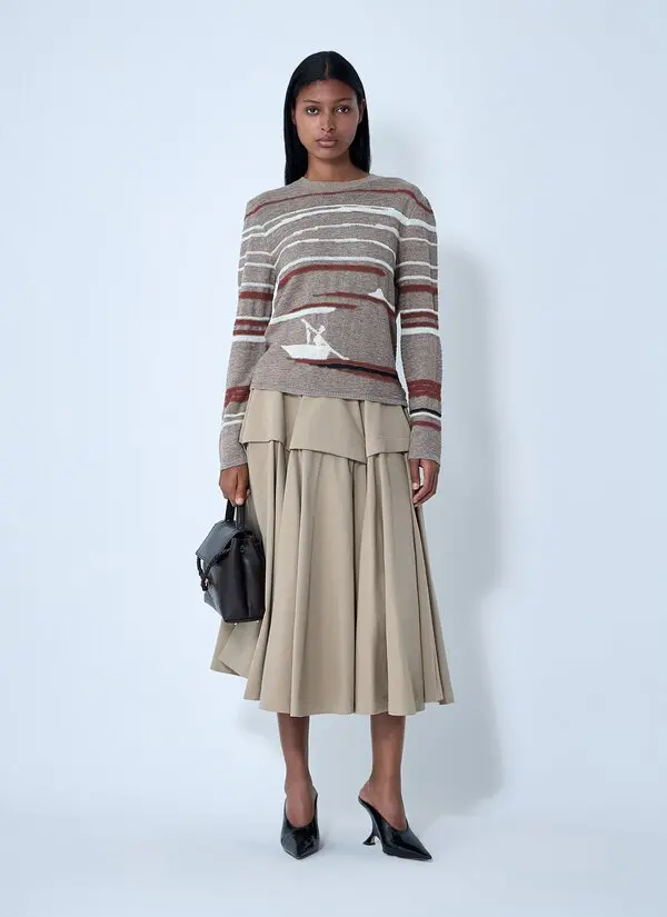 Bottega Veneta Linen-and-cotton Sweater - Cream