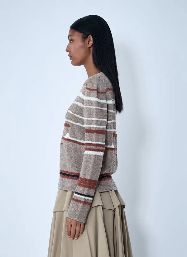 Bottega Veneta Linen-and-cotton Sweater - Cream