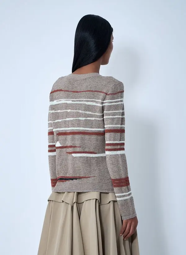 Bottega Veneta Linen-and-cotton Sweater - Cream