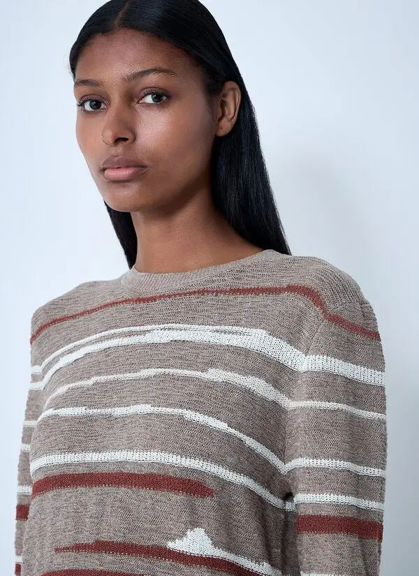 Bottega Veneta Linen-and-cotton Sweater - Cream