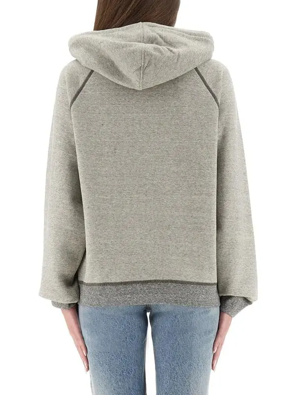 Chloé Oversized Logo Hoodie - Gray
