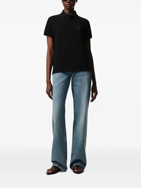 AMI Paris De Coeur Cotton Polo Shirt