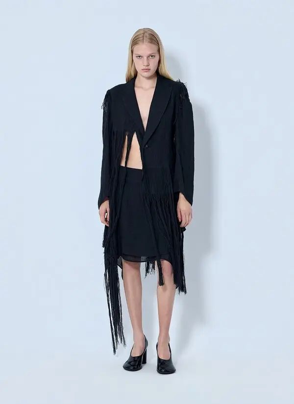 Yohji Yamamoto Asymmetric Fringe Skirt