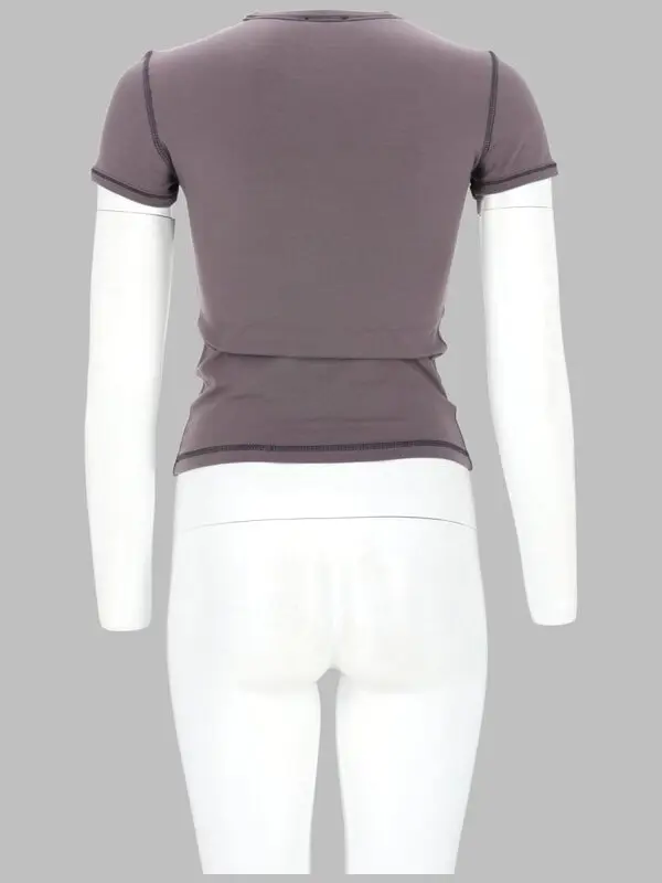 DIESEL® Heart Print And Studded Short Sleeve T-shirt - Gray