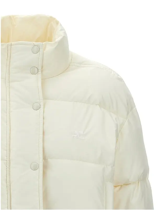 COURREGES Ac' Cropped Down Jacket - White