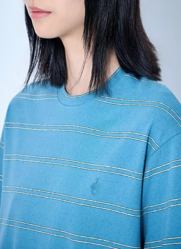 JIL SANDER Striped Crewneck T-shirt