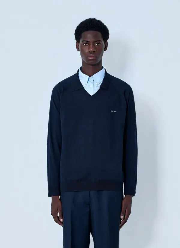 Miu Miu V-neck Knit Sweater